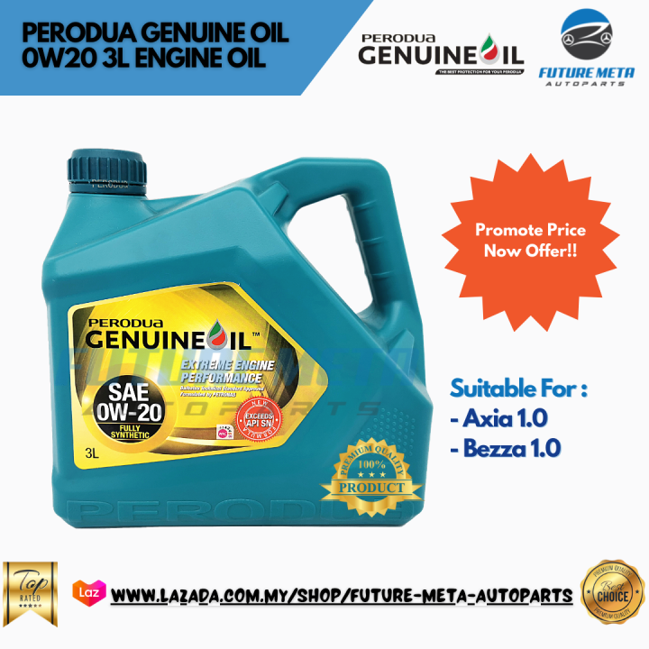 🔥 New 🔥 PERODUA Genuine Full Synthetic 0w20 3L Engine Oil 💯 | Lazada