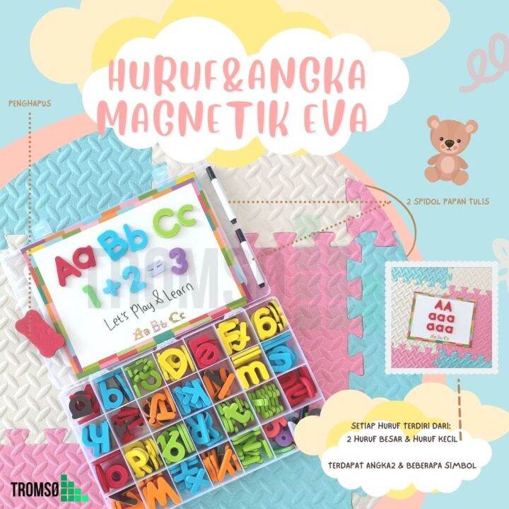 Tromso Alphabet Eva Magnetic Letters / Mainan Edukasi Montessori Anak ...