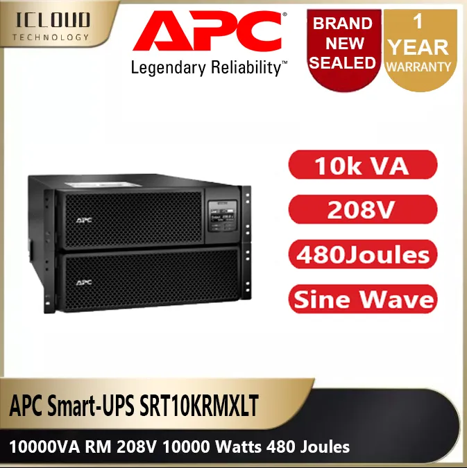 APC Smart-UPS SRT 10000VA RM 208V APC Smart-UPS On-Line, 10000 Watts ...