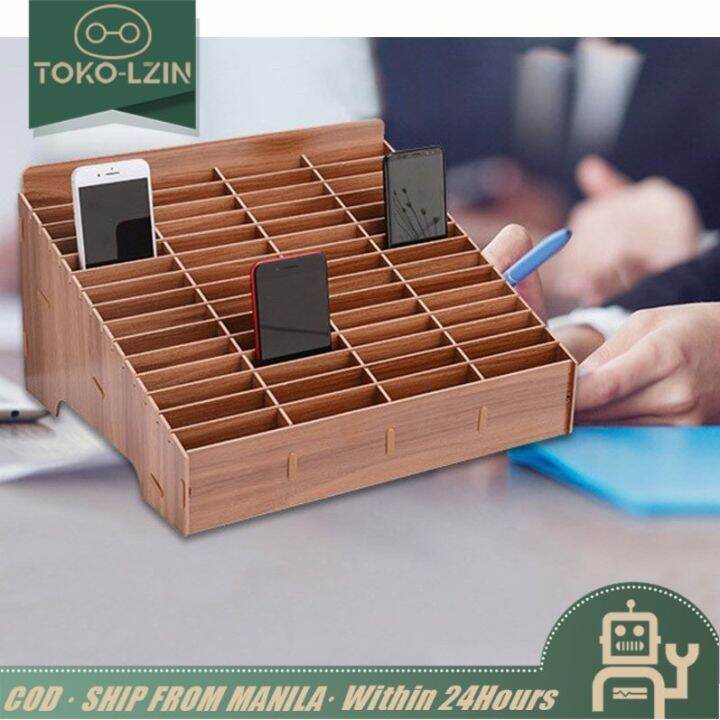 14/30 Grid Wooden Mobile Phone Storage Box For School Classroom Multi ...