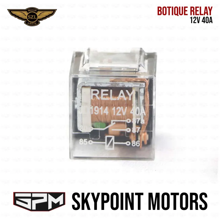 Horn Relay Mini Driving Light Relay Transparent 5 PIN 12V 40A SH (9852 ...