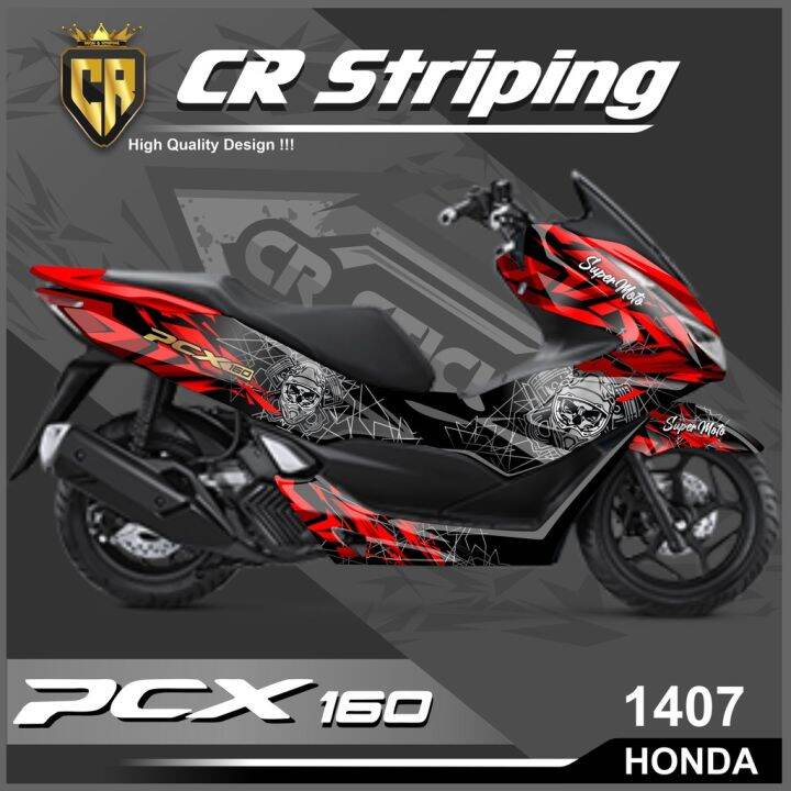 Decal Sticker Custom PCX 160 Full Body Sticker Dekal Skotlet PCX Desain ...