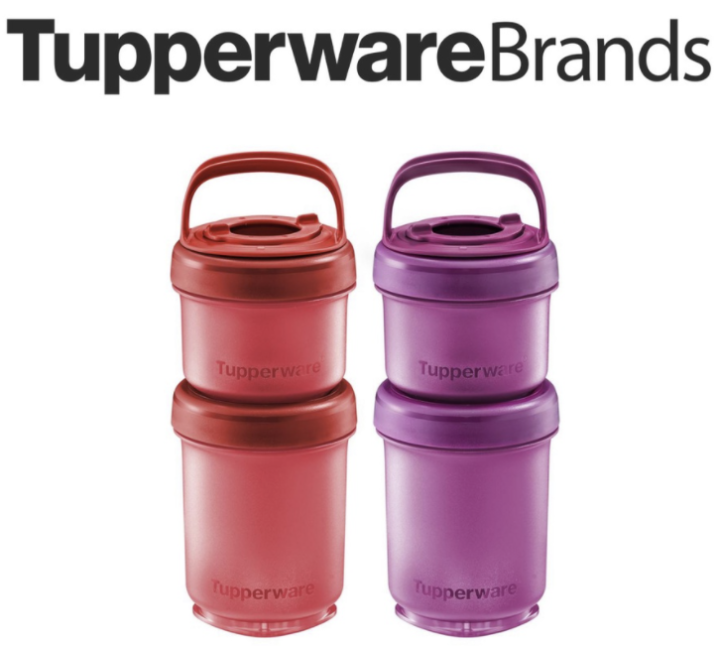 Tupperware Twist N Snack - Snap Together & Snack Together (RED Only ...