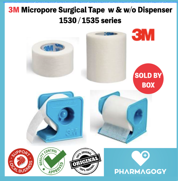 3M Micropore Surgical Tape 1530 1535 series w w/o dispenser per box 3M Micropore Hypoallergenic ...