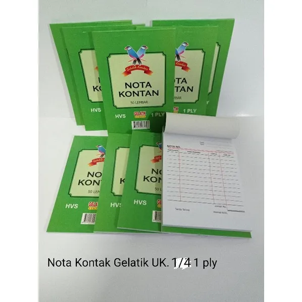 CETAK NOTA WARNA NAMA TOKO SENDIRI 2 PLY UKURAN 1/4, CETAK NOTA WARNA ...