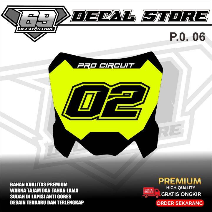 Stiker Papan Nomor CRF , KX , KTM , YZ , KLX , GORDON | Request desain ...