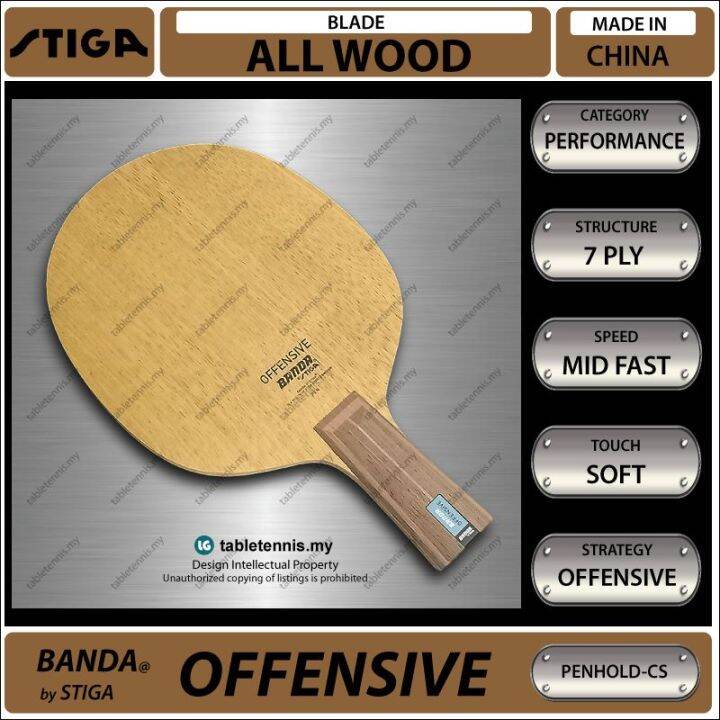 Stiga Banda Offensive Composite Carbon Table Tennis Blade Paddle Bat ...