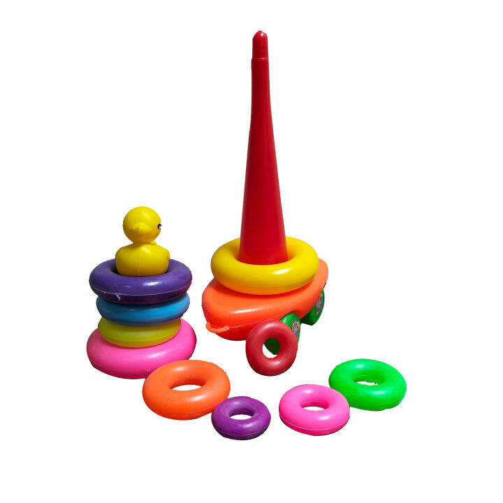 Mainan Anak Susunan Ring Donat Ada Roda Multi Warna | Lazada Indonesia