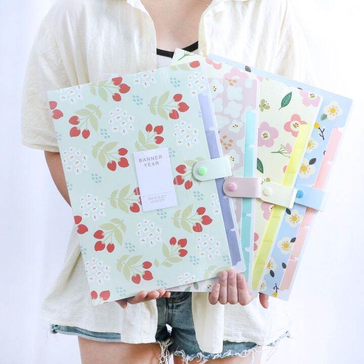Cute File Folder A4 6 Layers Document organizer School office supplies ...