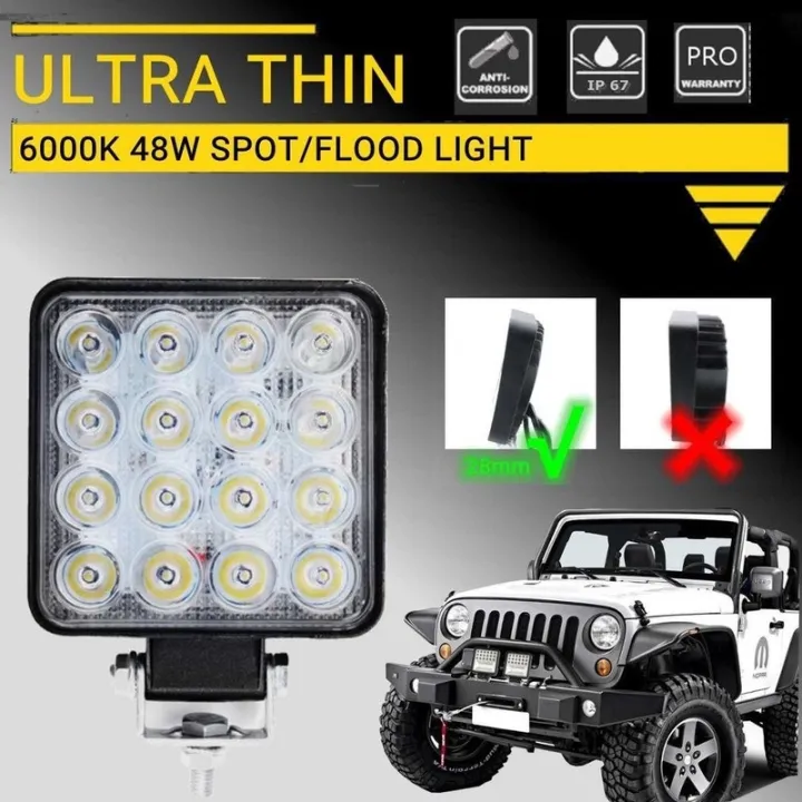 LED Strip Work Light 48W 12V LED Light Bar Off-Road Floodlight for Car ...