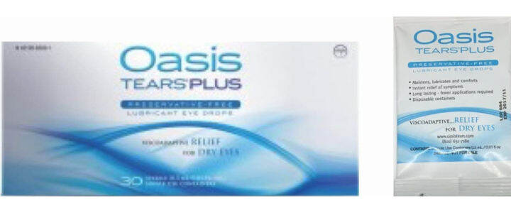 35 Vials Oasis TEARS PLUS Preservative-Free Lubricant Eye Drops (1 box ...