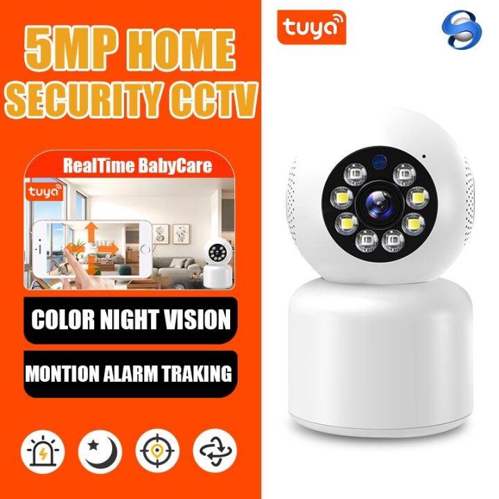 TUYA 1080P CCTV Camera 360 ° panoramic HD full-color night vision ...