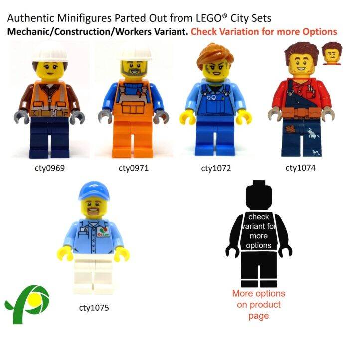 ⚘LEGO City Construction Mechanic Gas Station Worker Harl Hubbs ...