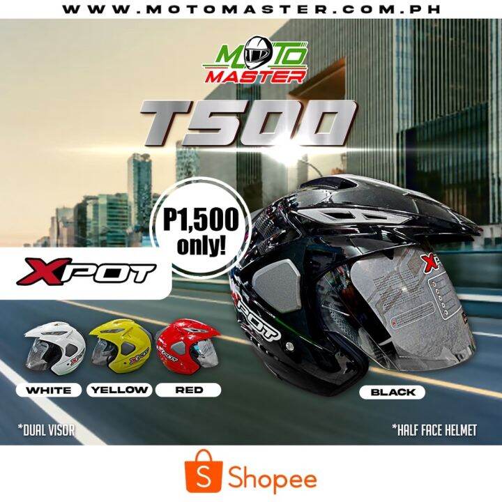 【COD】 XPOT T500 HALF FACE HELMET | Lazada PH