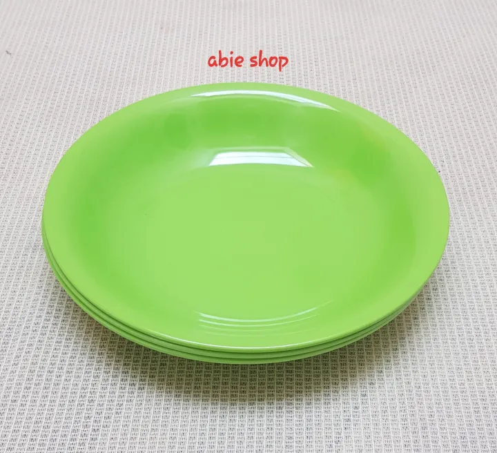 3 pcs Piring singasingi melamin ukuran standar warna hijau | Lazada ...