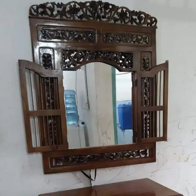 kaca krepyak atau kaca tolak balak dari bhn kayu jati | Lazada Indonesia