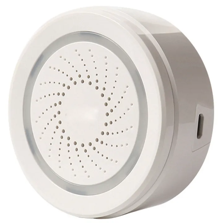 Wireless Smart 120DB Siren and Alarm Bell-White, with Strobe Light ...