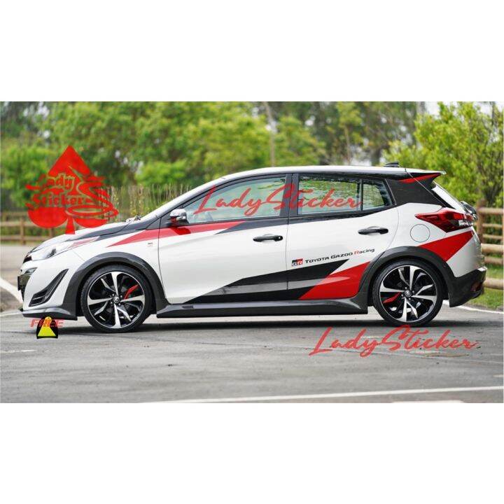 STRIPING STICKER STIKER MOBIL YARIS GR SPORT CUTTING STICKER MOBIL ...