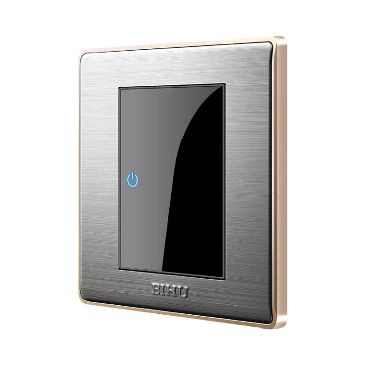 86 Type1 2 3 4 Gang 1 2 Way Household Switch EU FR UK Socket wall Switch with LED Stainless ...