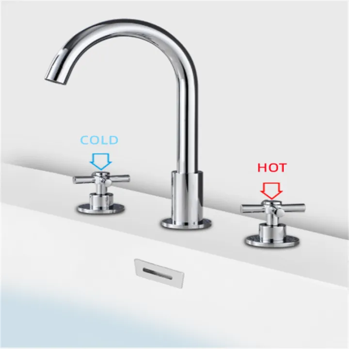 Basin Faucets Solid Brass Brushed Gold Deck Mounted Bathroom Sink