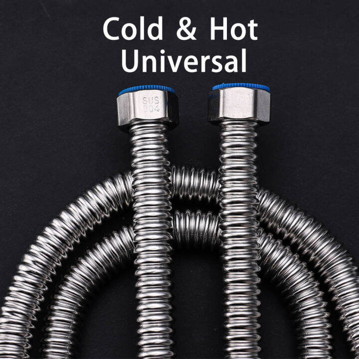 TZT MALL Cold Hot Water Pipe Stainless Corrugated Plumbing Basin Toilet ...