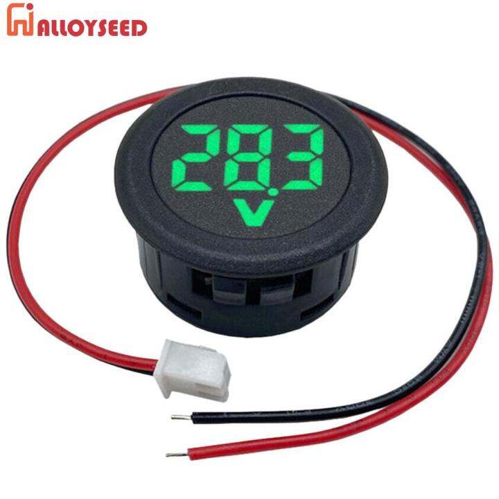 DC 4-100V Circular Two-wire Voltmeter Small LED Digital Display DC ...