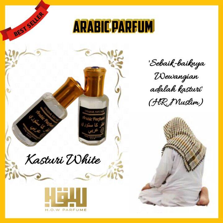 PARFUM ISLAM ARABIC KASTURI PUTIH PREIMUN WHITE UNTUK PRIA WANITA BISA ...