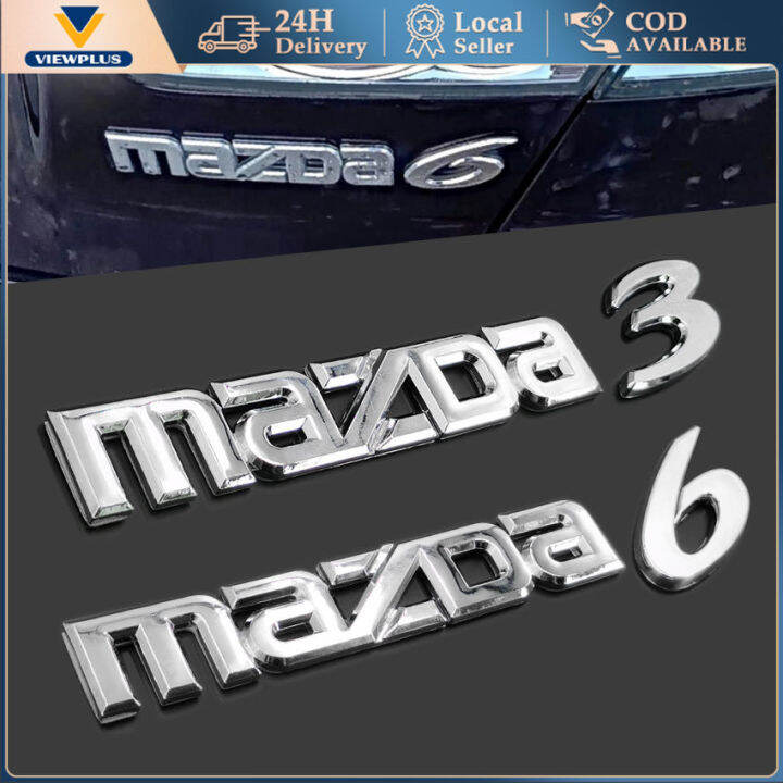 Car MAZDA Trunk Fender Sticker for MAZDA3 MAZDA6 Logo 3D Metal Chrome ...