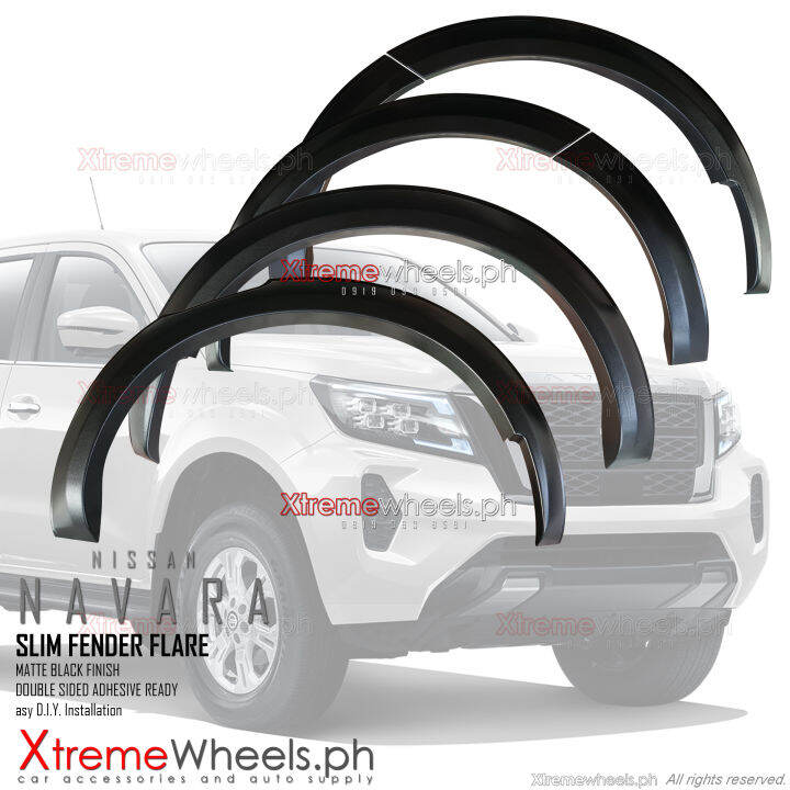 Nissan Navara EL VE VL PRO4X 2021-2024 4inch Slim Fender Flare Matte ...