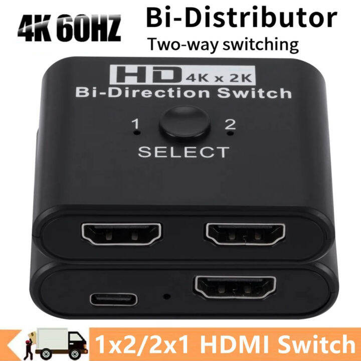 CUGUU 4K HDM Splitter I Bidirectional 2 Terminal HDMI Switcher for ...