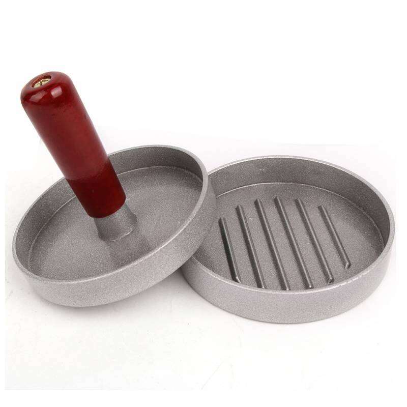 ที่อัดหมูเบอร์เกอร์ แฮมเบอร์เกอร์คู่ Nonstick อลูมิเนียม Burger Maker