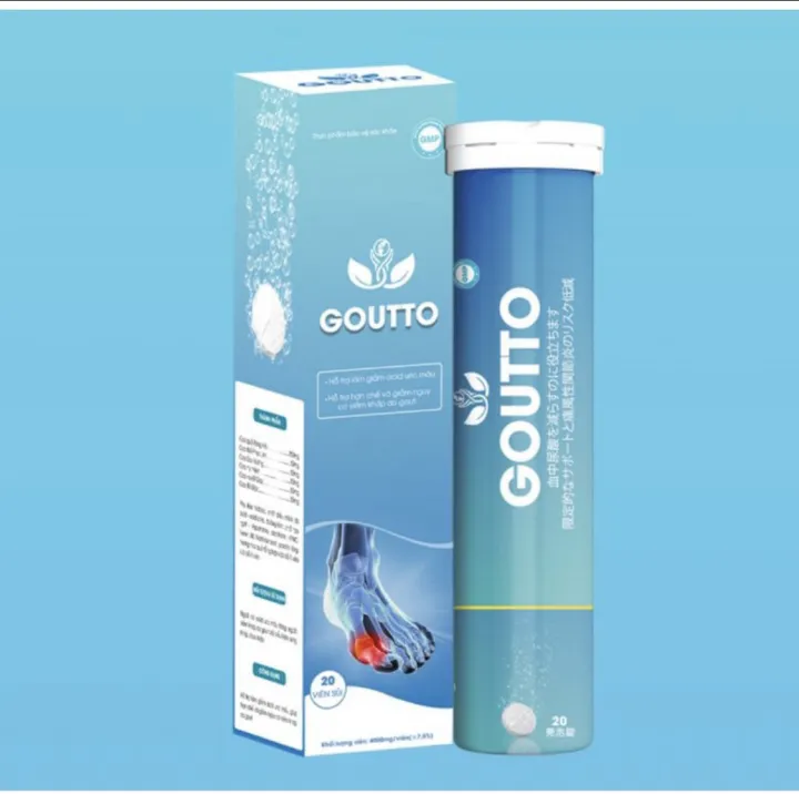 Authentic Goutto 20 Effervescent Tablets Anti-Gout/Bone/Joint Health ...