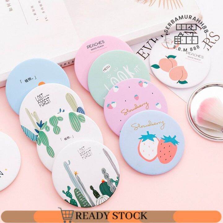 SMF.H313 - Cermin Bulat Karakter / Kaca Cermin Make Up Mini Travelling ...