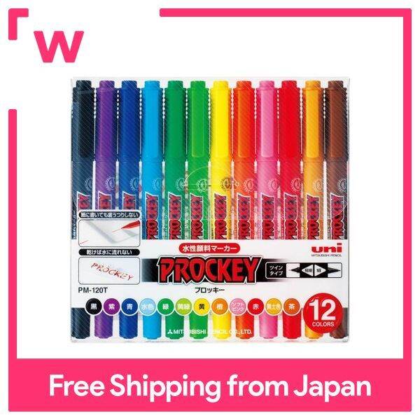 Mitsubishi Pencil Water-based Pen Prockey Twin PM150TRK.13 10 ...