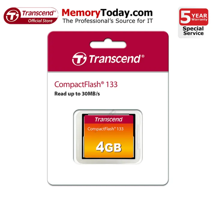 Transcend CompactFlash CF Card 133x 4GB (TS4GCF133) | Lazada.co.th