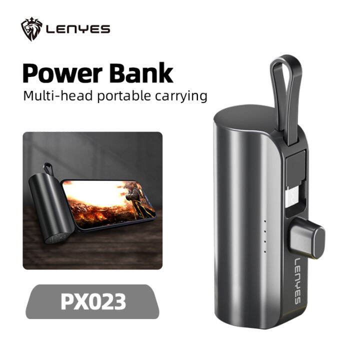 LENYES 2in1 Powerbank PX023 5000mAh Wireless Mini Powerbank With Stand ...