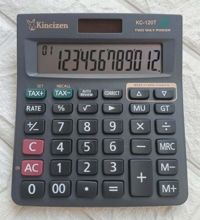120T Kalkulator 12 Digit - Check and Correct - Large Display | Lazada ...