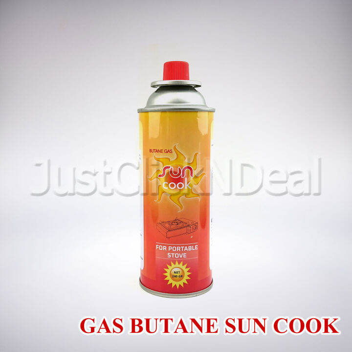 SUN Cook Gas Kaleng Butane 240 gram Isi Ulang Kompor Portable | Lazada ...