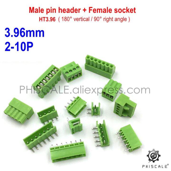 PHISCALE HT3.96 2-10Pin 3.96mm Pitch Straight /Curved Needle Terminal ...