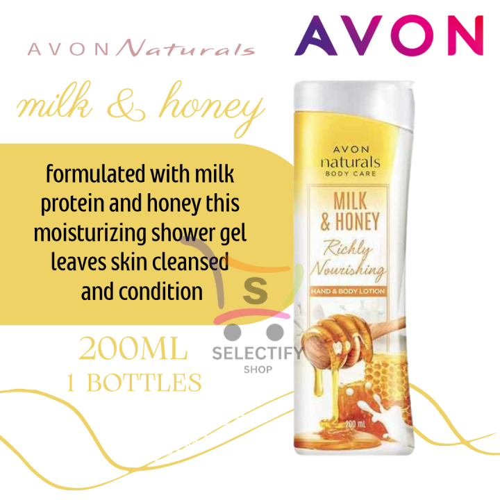 AVON Naturals Milk Honey Lotion 200ml ( 1 BOTTLE ) | Lazada PH
