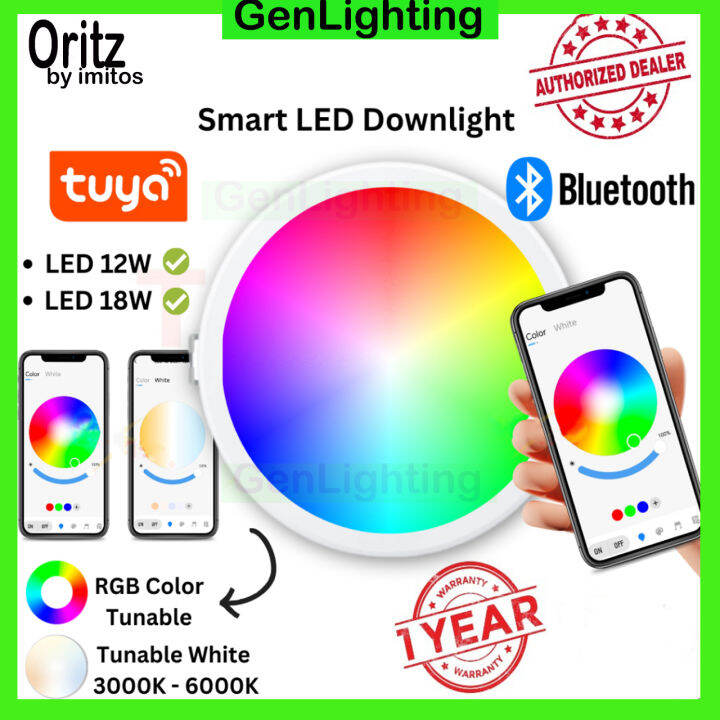 Tuya App Led Embedded Ceiling Downlight IMITOS Bluetooth Smart RGB+CW ...