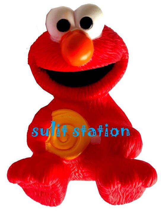 SESAME STREET ELMO PIGGY COIN SAVER MONEY BANK TOY FIGURES CAKE TOPPER ...