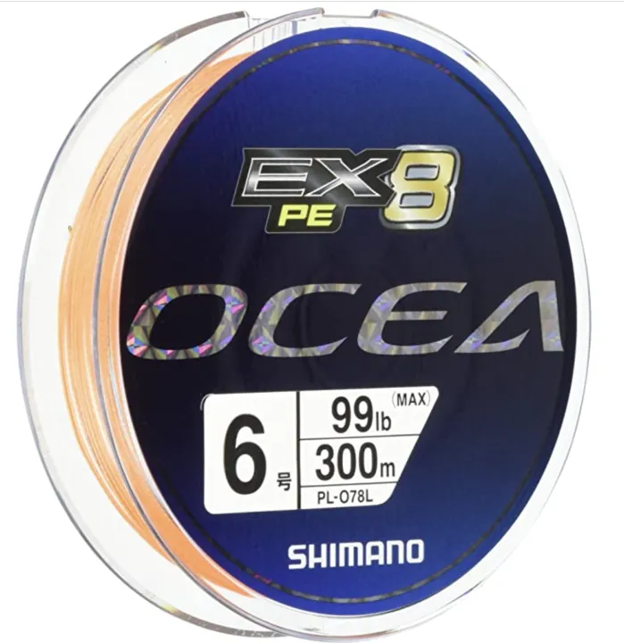 SHIMANO สาย PE OCEA EX8 300M,No.5(84.0lb) หลายสี8เกลียวถัก PL-078L ...