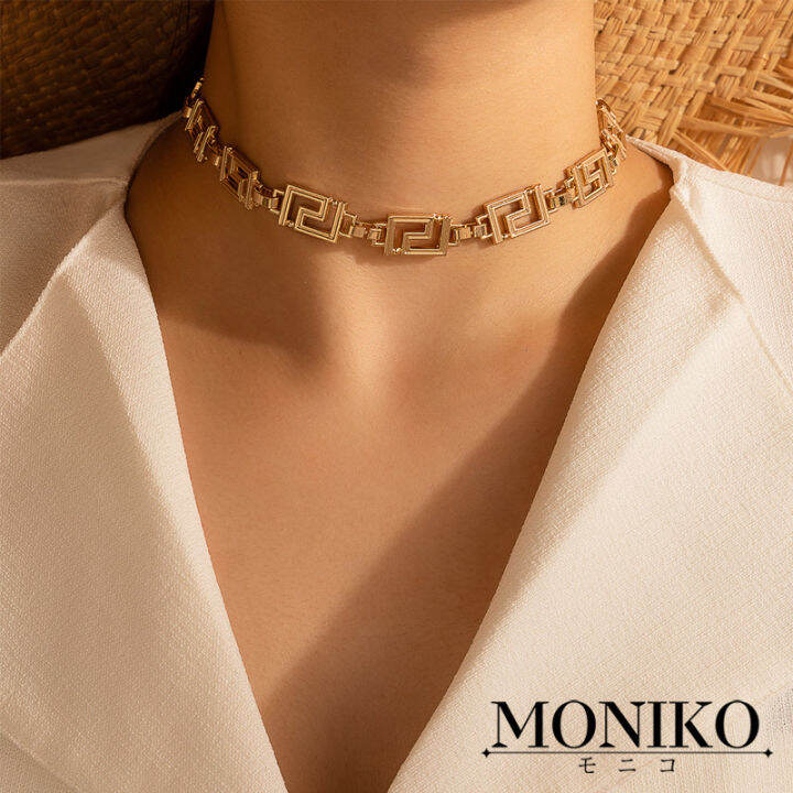 MONIKO สร้อยคอโลหะ แฟชั่นผู้หญิง สไตล์พังก์ ไม่ลอกไม่ดำ | Lazada.co.th