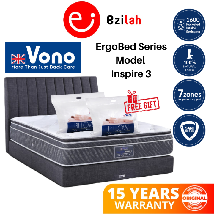 Vono Ergobed Inspire 3 Mattress/ Single /Super Single /Queen /King | Lazada