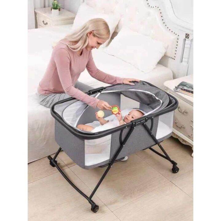 Infant movable baby bed multifunctional newborn small rocker portable cradle bed simple cradle ...