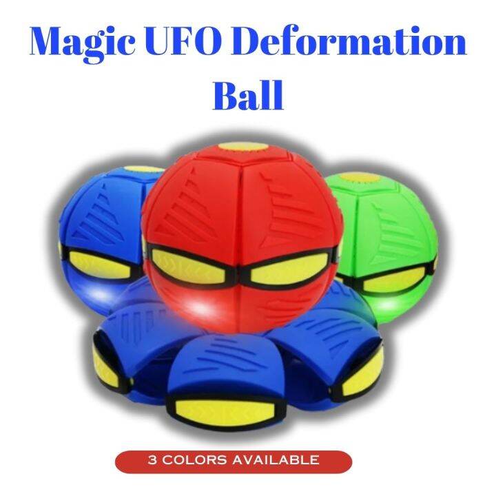 Learn and Play Blast Ball Flying U F O Disc Pop Up Ball with LED Lights ...