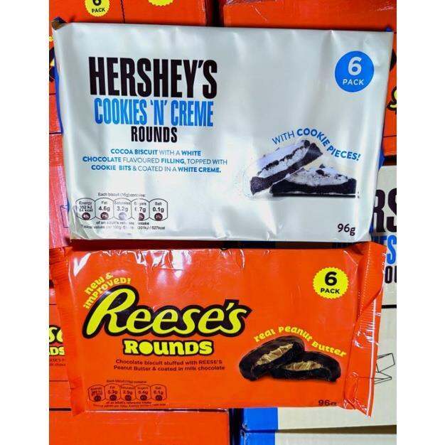 Hersheys cookies cream / reeses rounds 6 pack 96 grams | Lazada PH