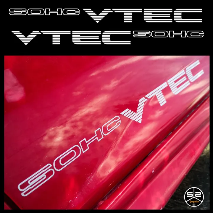 Customized - Honda Car Sticker SOHC VTEC - Door Sticker - Inspired ...