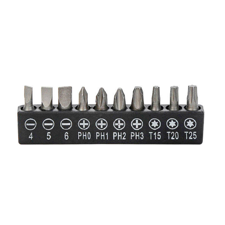 10pcs Insert Bit Set Torx Flat Head Cross Hex Shank Screwdriver Head ...